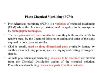 Chemical machining | PPT