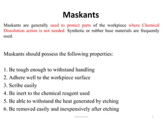 Chemical machining | PPT