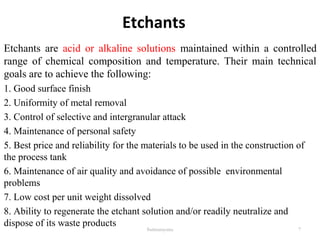 Chemical machining | PPT