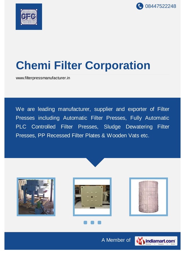 Chemi Filter Corporation, Mumbai, Filter Elements | PDF | Manufacturing ...