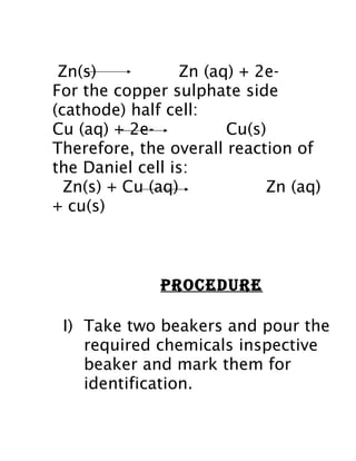 EMF OF DENIEL CELL | DOC