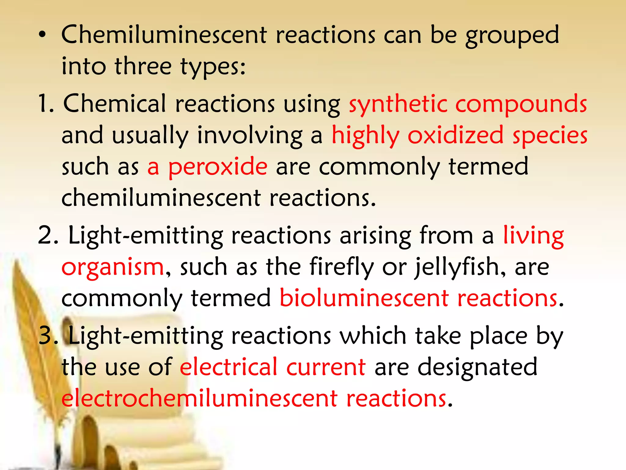 Chemiluminescence | PDF