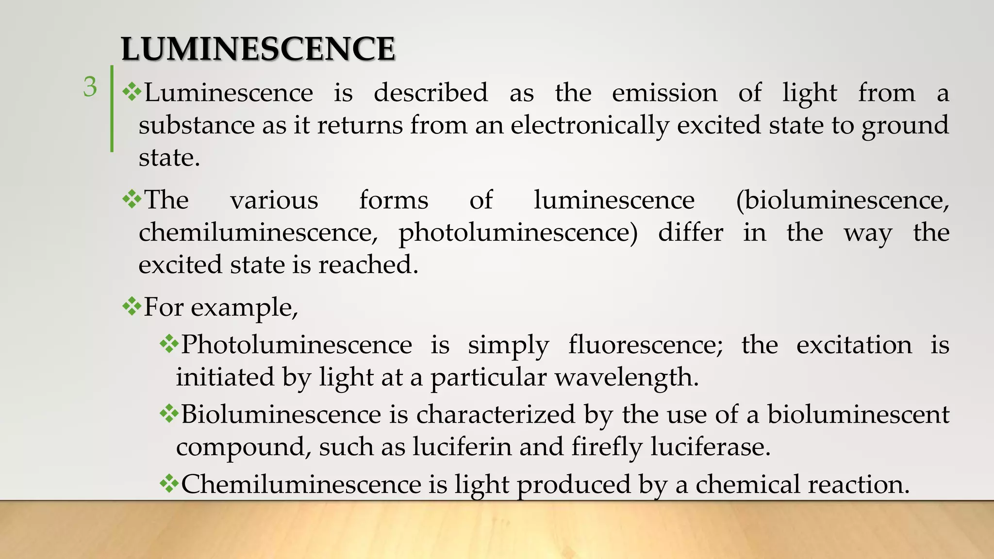 Chemiluminescence | PPTX