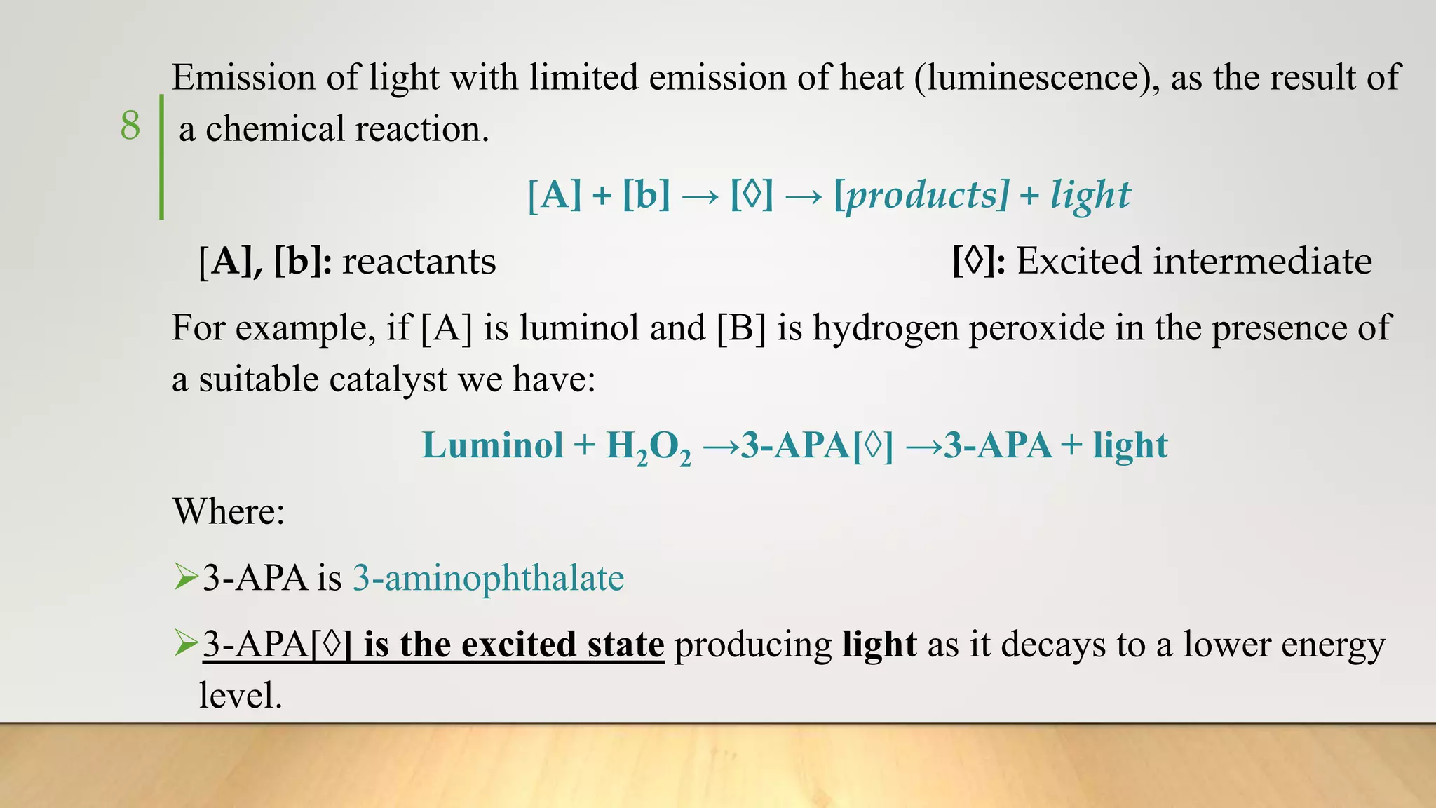 Chemiluminescence | PPTX