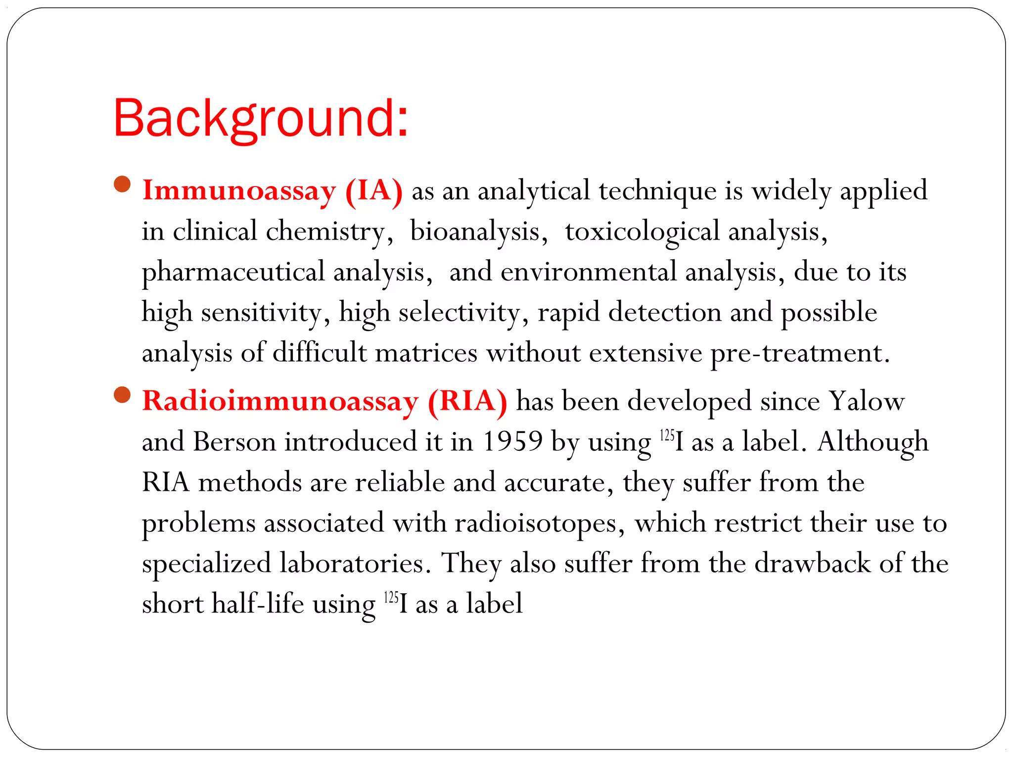 Chemiluminescence Immunoassay (CLIA) Technique | PPT