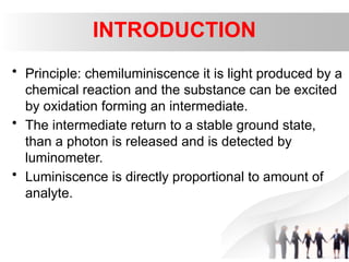 CHEMILUMINISCENCE IMMUNOASSAY CLIA can refer to the Clinical Laboratory ...
