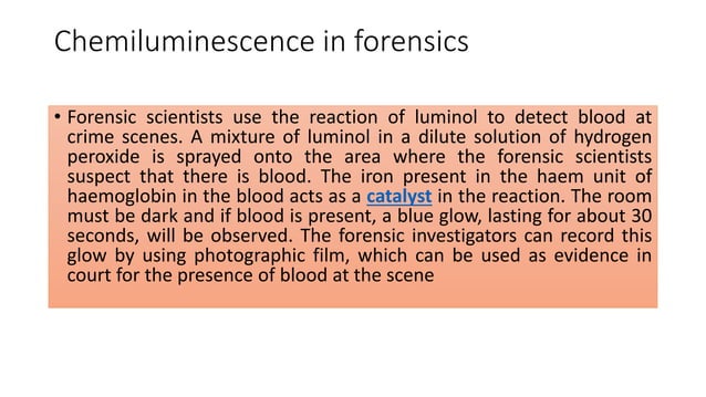 Chemiluminescence, types of luminescent | PPT