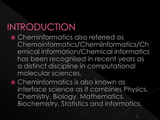 Cheminformatics in drug design | PPTX
