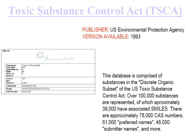 Cheminformatics: An overview | PPT | Databases | Computer Software and ...