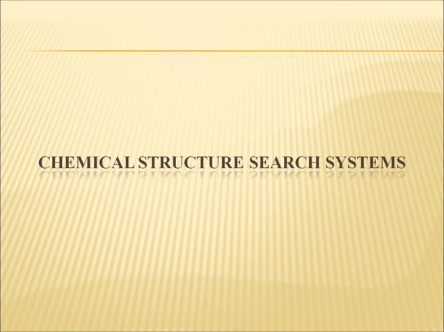 Cheminformatics: An overview | PPT | Databases | Computer Software and Applications