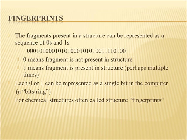 Cheminformatics: An overview | PPT | Databases | Computer Software and Applications