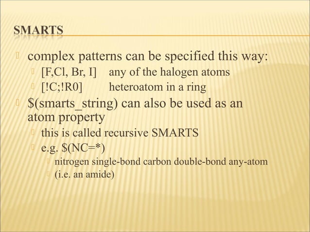 Cheminformatics: An overview | PPT | Databases | Computer Software and Applications