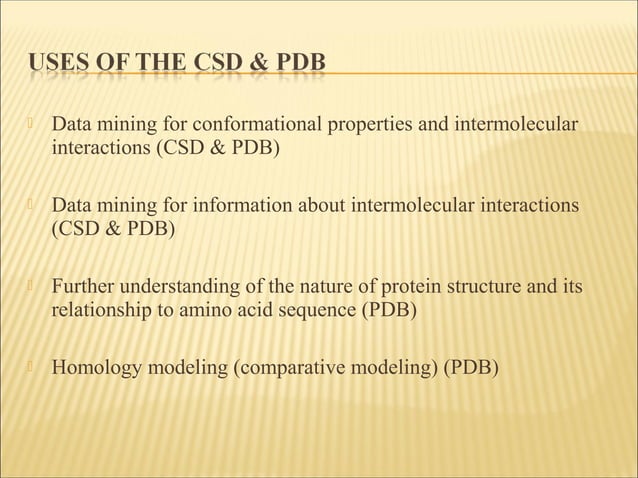 Cheminformatics: An overview | PPT | Databases | Computer Software and Applications