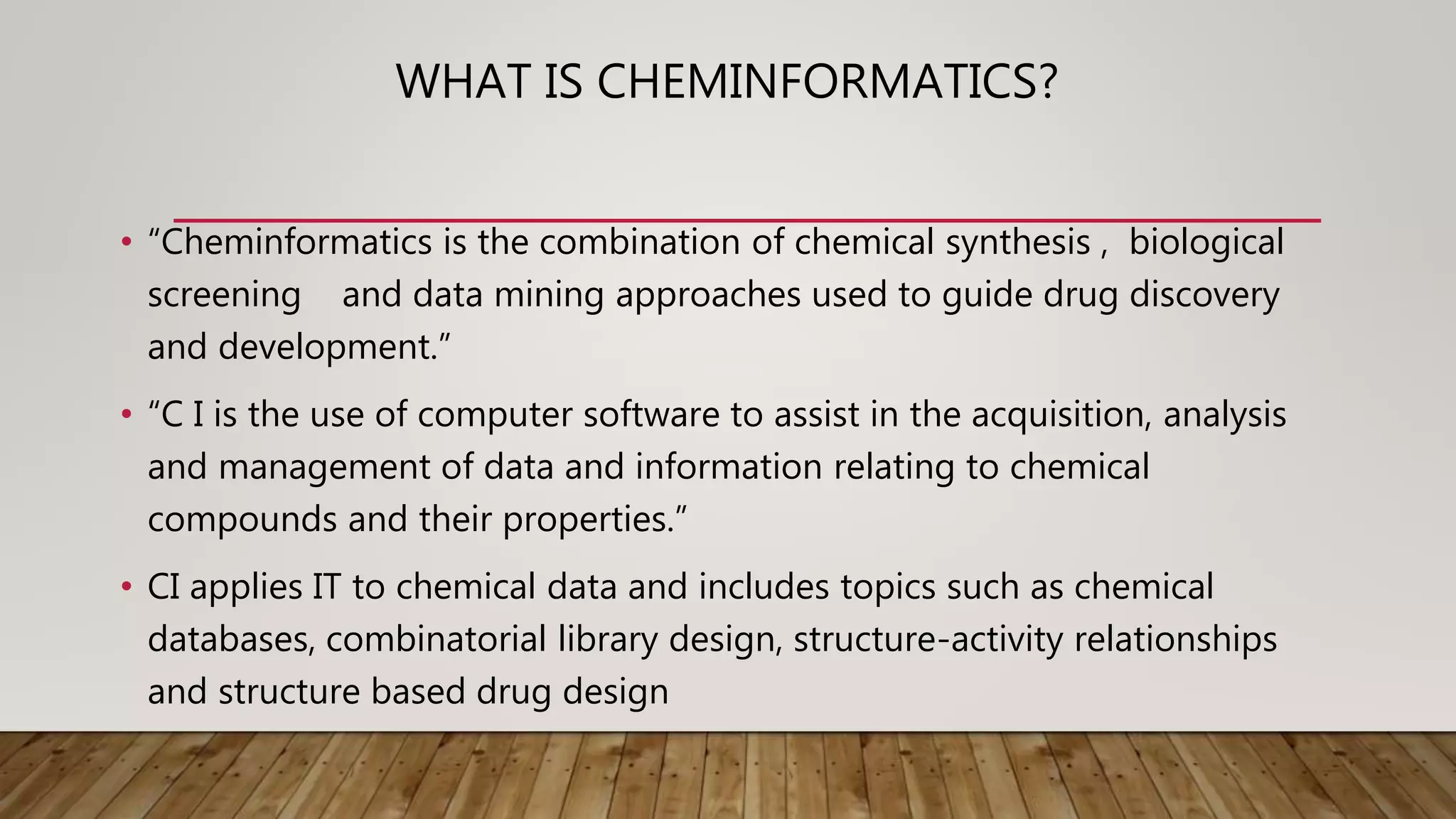 Cheminformatics | PPTX