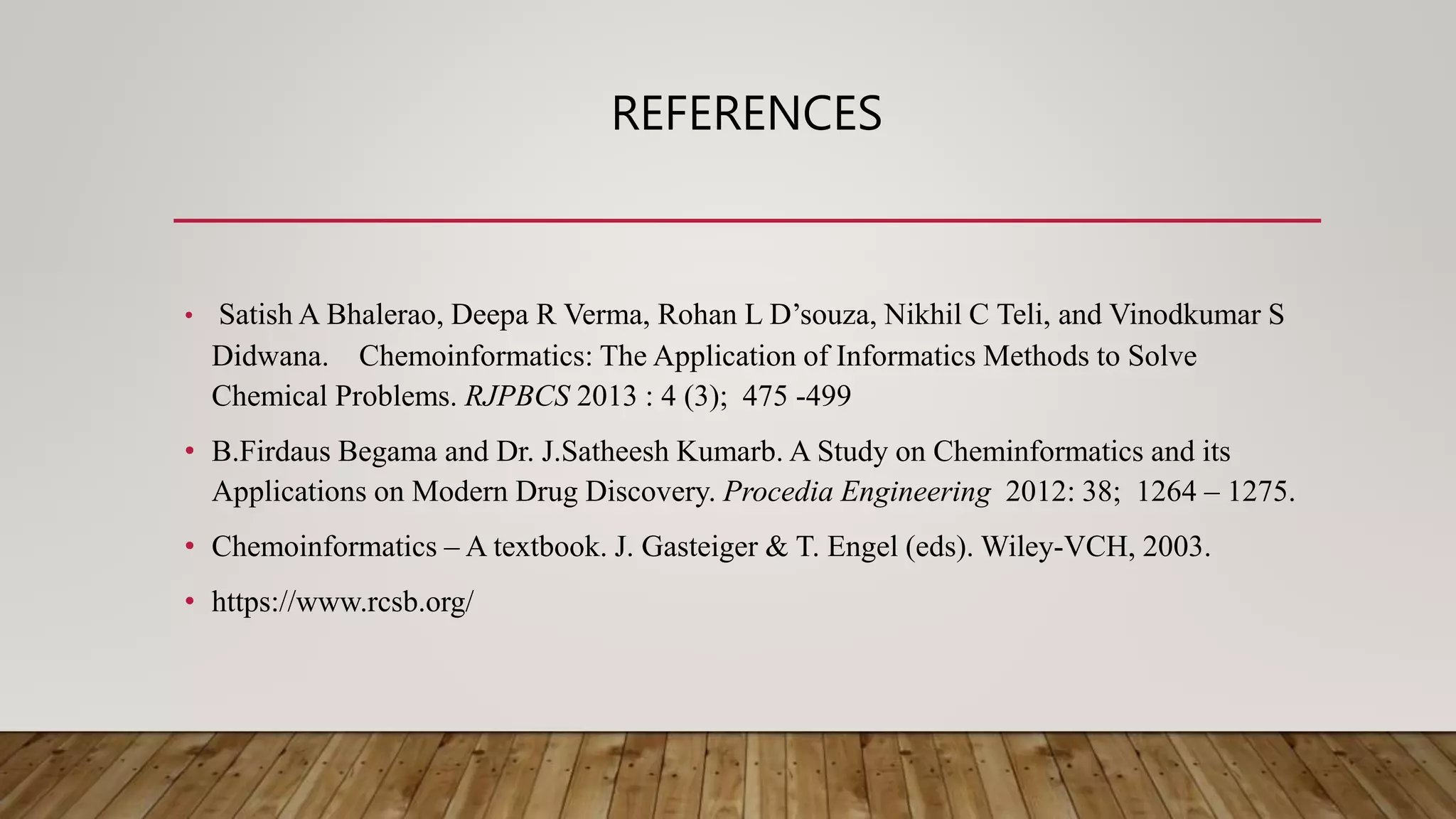 Cheminformatics | PPTX