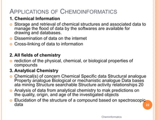 Cheminformatics, concept by kk sahu sir | PPTX