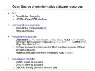 Overview of cheminformatics | PPT