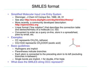 Overview of cheminformatics | PPT
