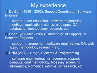 Cheminformatics Software Development: Case Studies | PPT