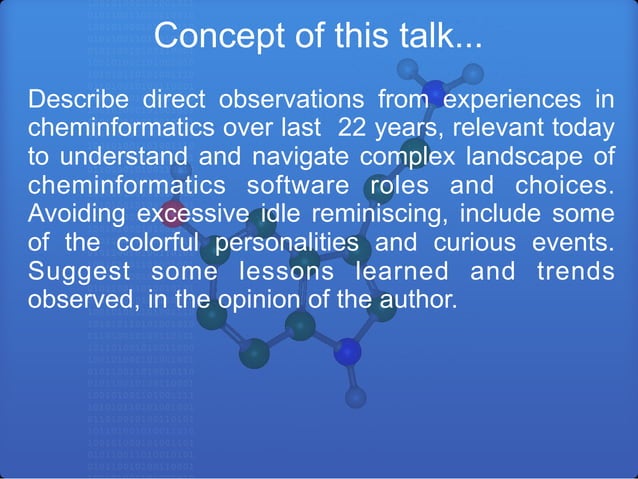 Cheminformatics Software Development: Case Studies | PPT