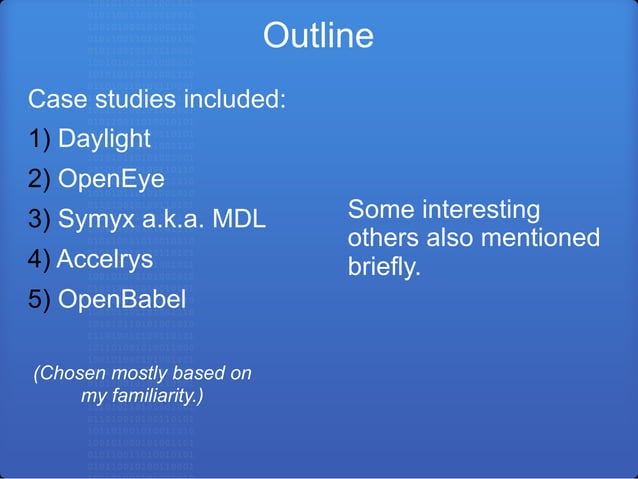 Cheminformatics Software Development: Case Studies | PPT