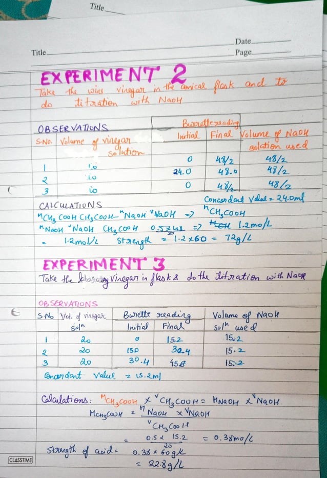 Chemistry Investigatory Project Class 11 | PDF