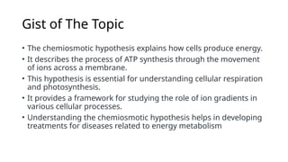 CHEMIOSMOTIC HYPOTHESIS_PRIYA JHA KVS.pptx