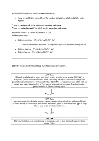 Soap and detergent ( chemistry folio form 5 ) | DOCX