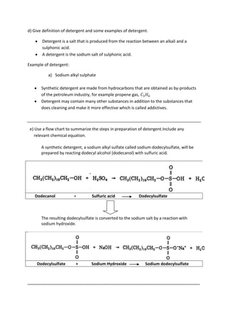 Soap and detergent ( chemistry folio form 5 ) | DOCX
