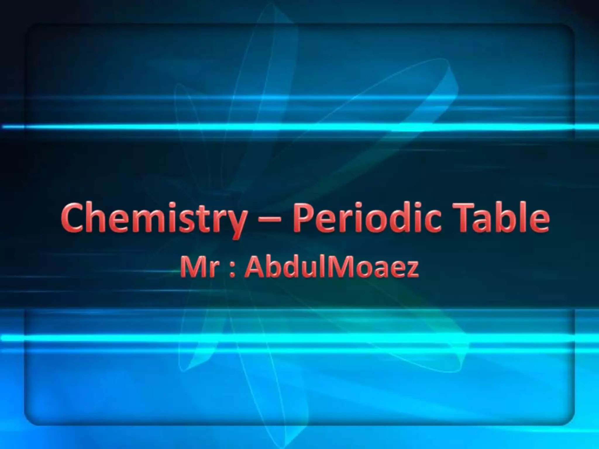 Chemistry Periodic Table | PPT