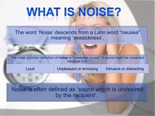noise pollution | PPTX | Indoor Environmental Quality | Home & Garden