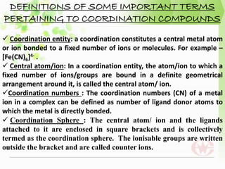 coordination compounds | PPTX