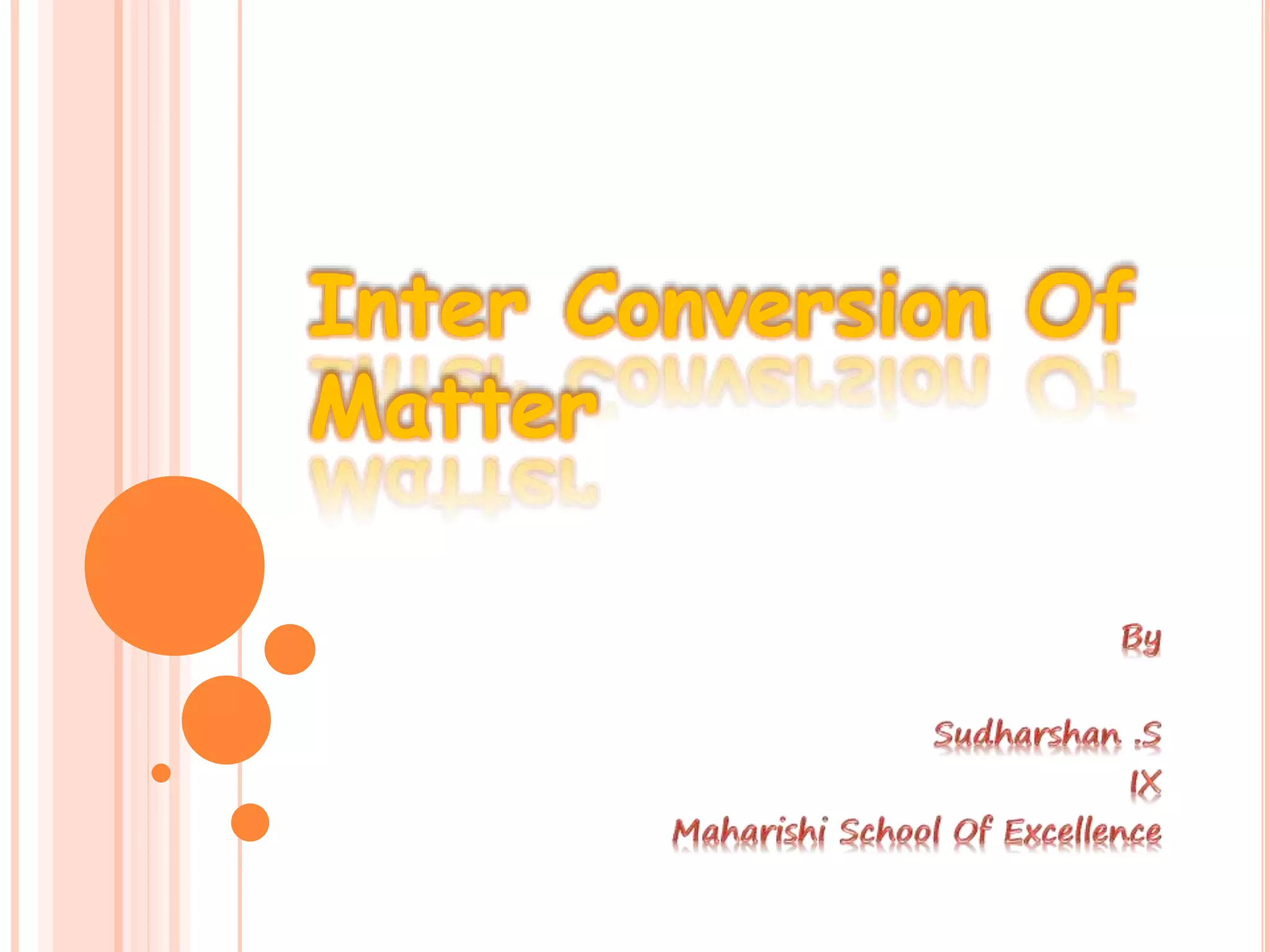 INTER CONVERSION OF MATTER | PPTX