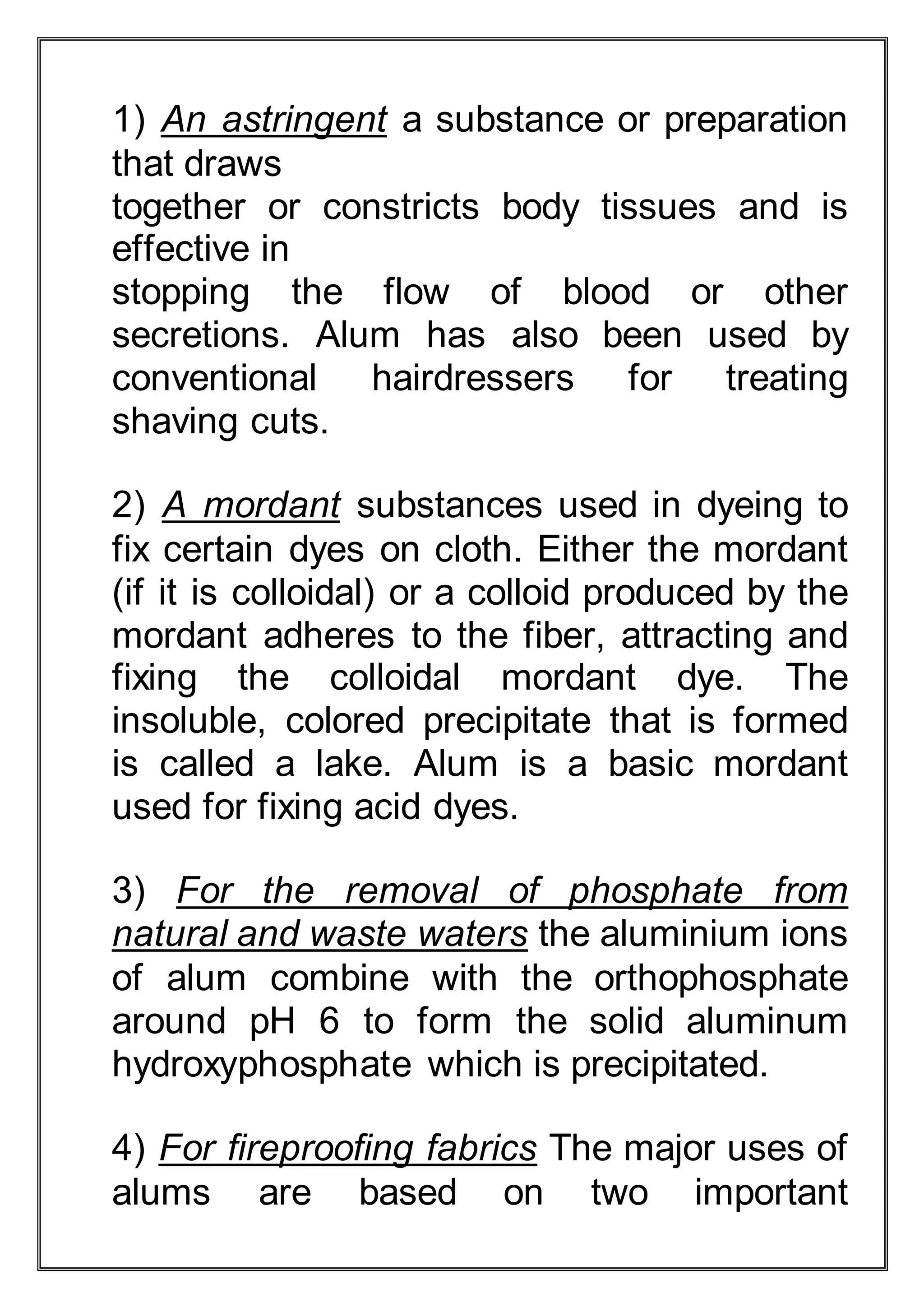 chemistry project on preparation of potash alum | DOCX