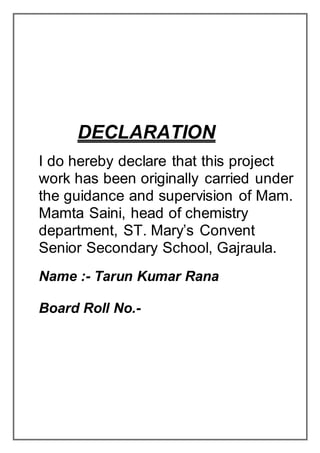 chemistry project on preparation of potash alum | DOCX