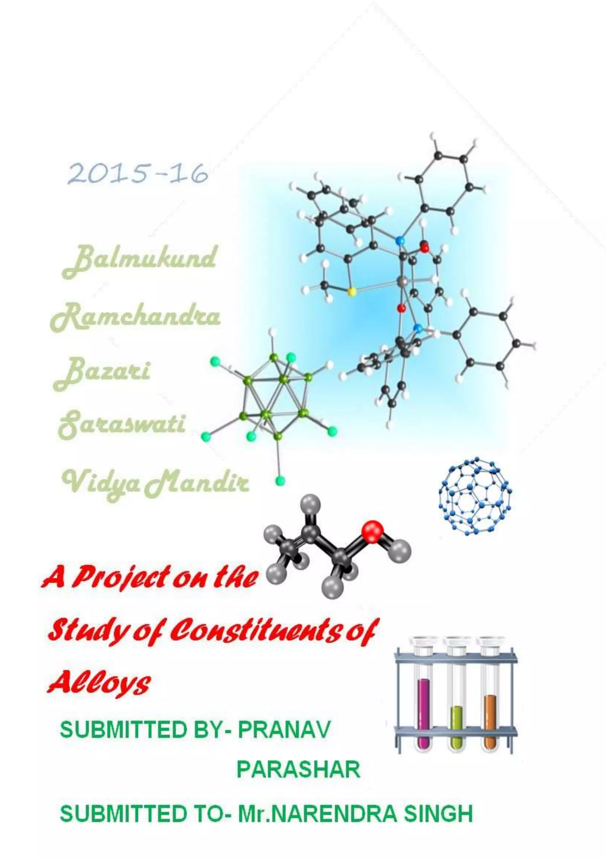Chemistry project on study of constituents of alloys | DOCX