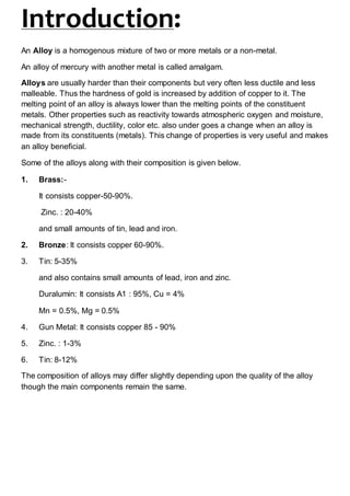 Alloys Chemistry