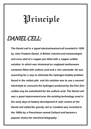 Chemistry Investigation Project (Daniel cell). | DOCX