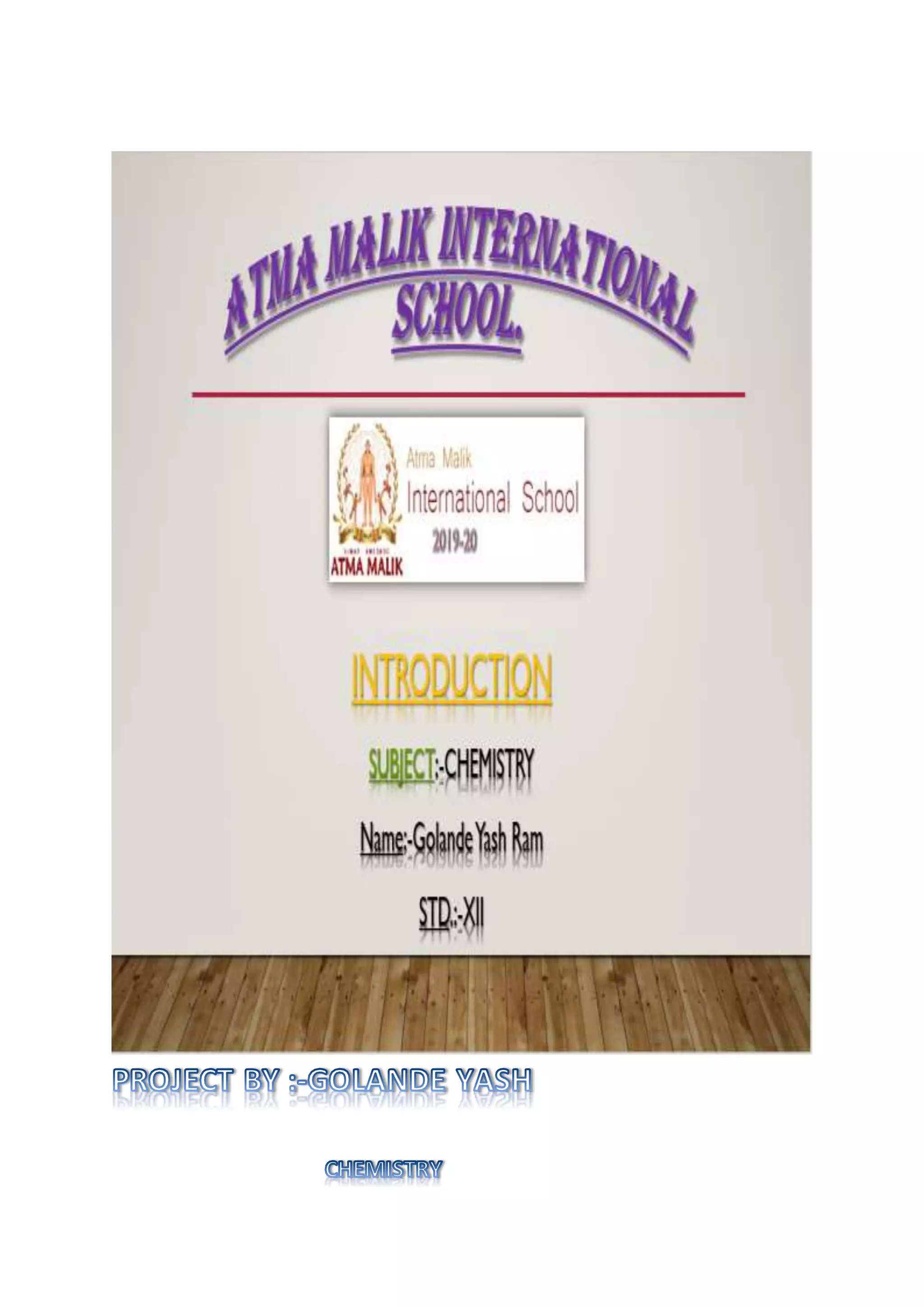 Yash golande Chemistry | DOCX