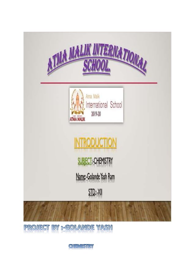 Yash golande Chemistry | DOCX