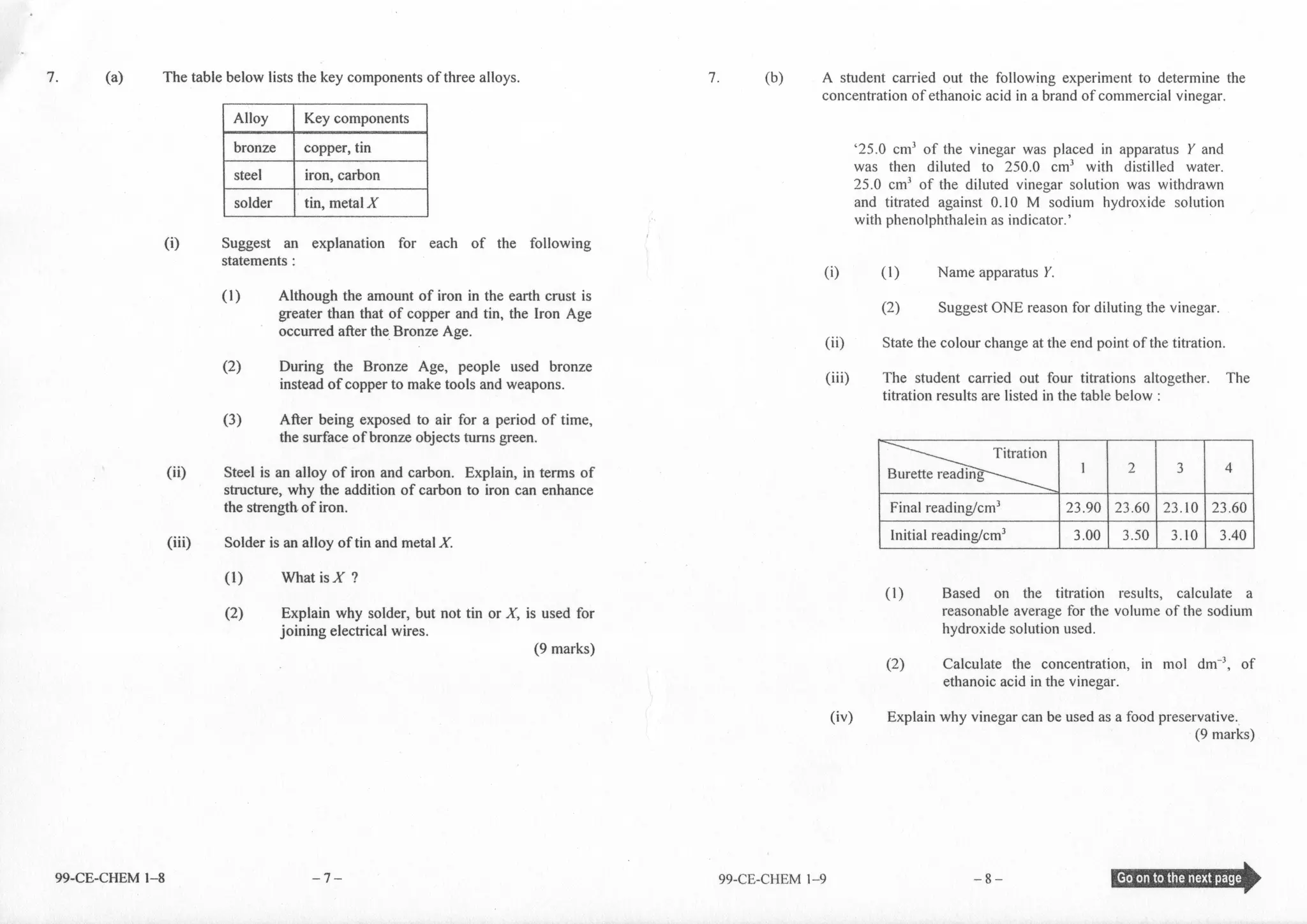 Chemistry 1999 Paper1 | PDF
