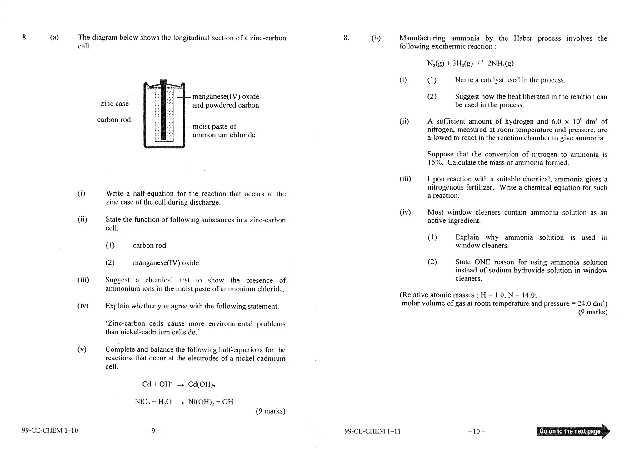 Chemistry 1999 Paper1 | PDF