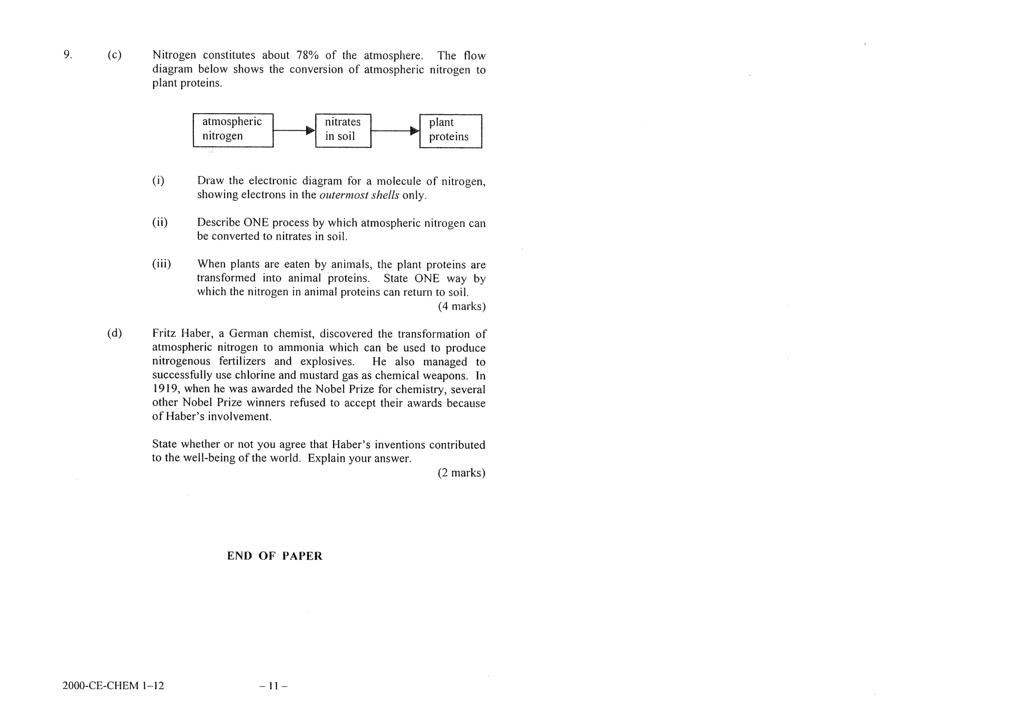 Chemistry 2000 Paper1 | PDF