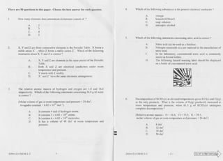 Chemistry 2004 Paper 2 | PDF