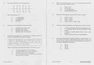Chemistry 2004 Paper 2 | PDF