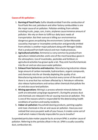 Chemistry - environmental pollution | DOCX