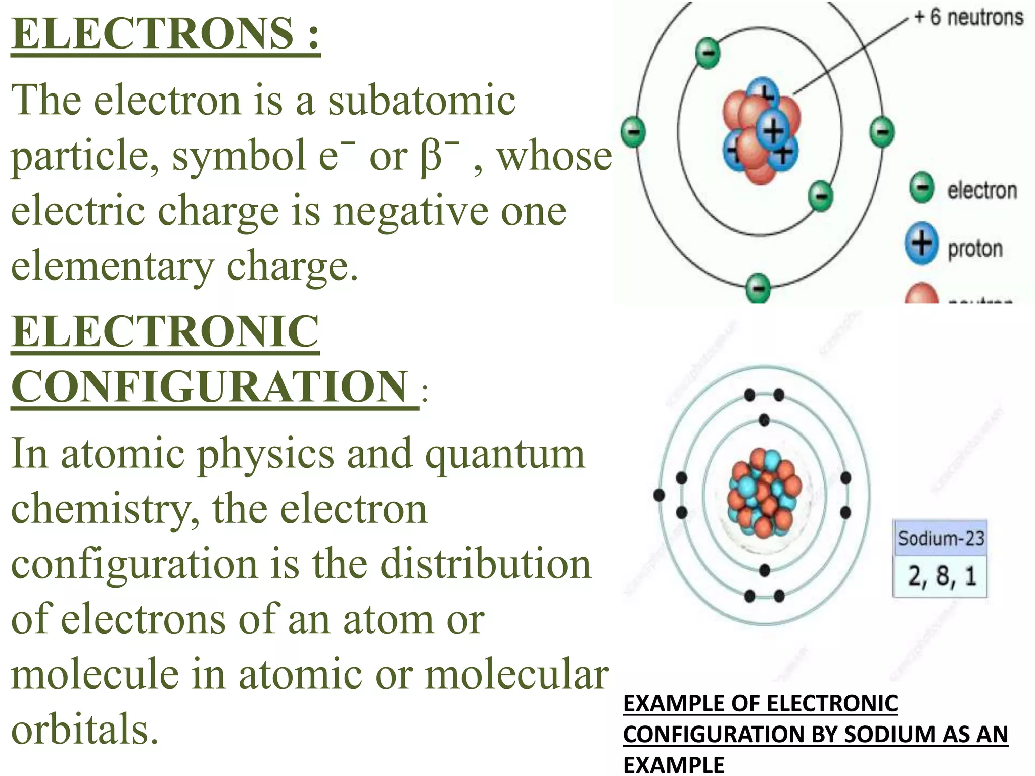 atomic structure and electronic configuration | PPTX | Chemistry | Science