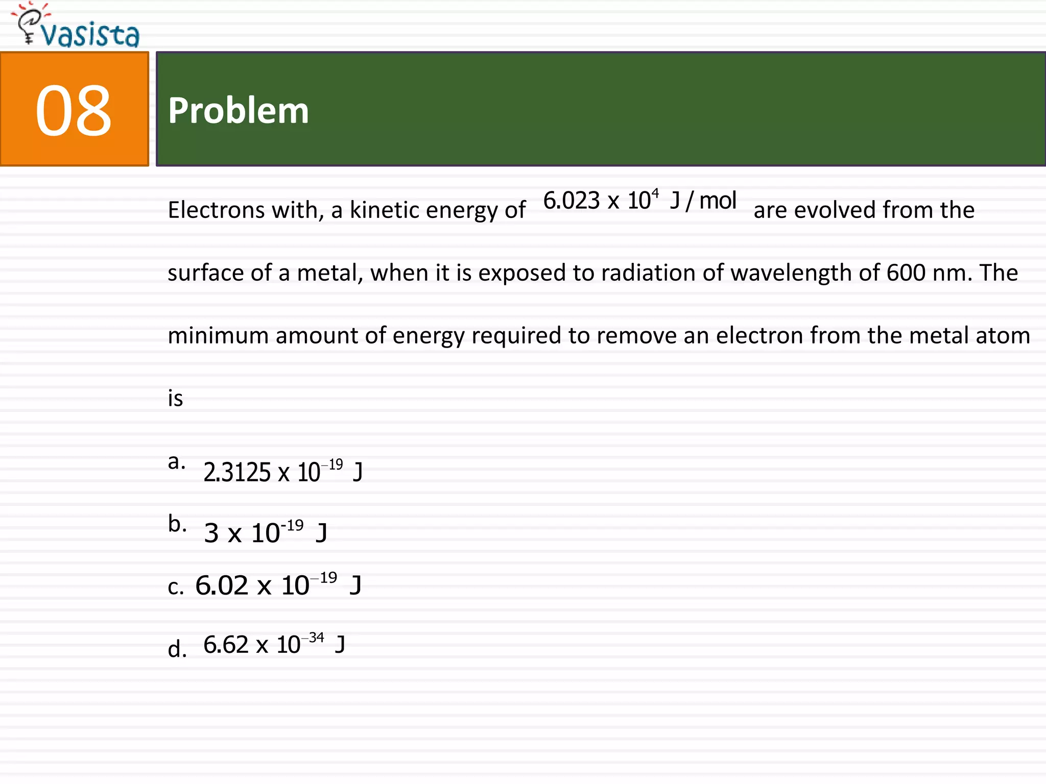 VIT - Chemistry -2009 Unsolved Paper | PPTX