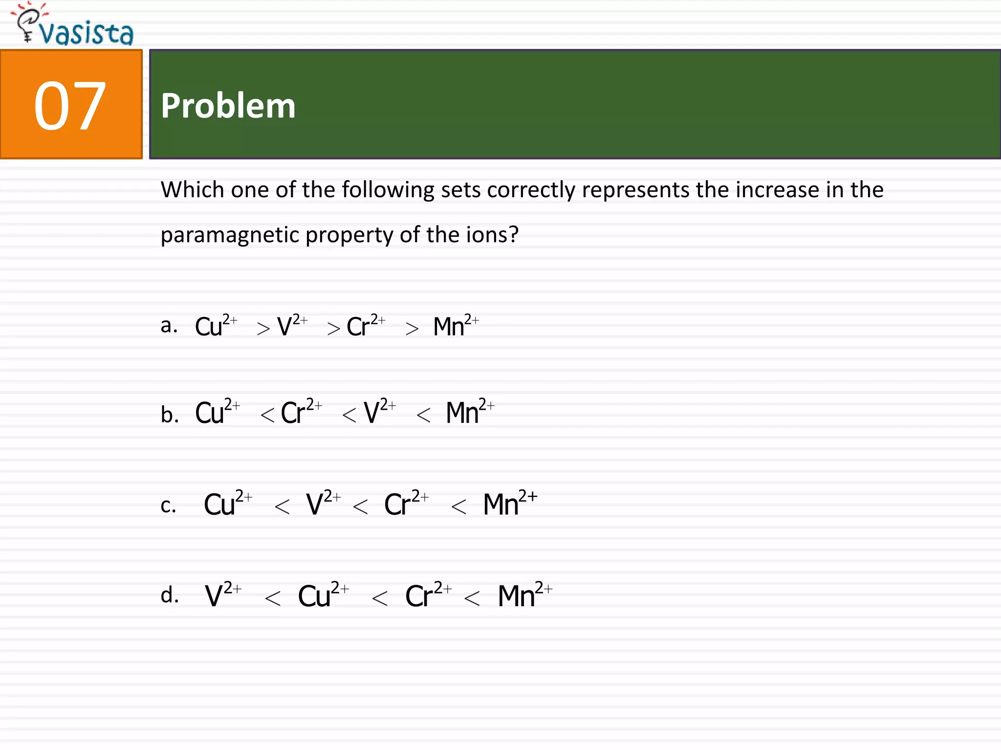 VIT - Chemistry -2009 Unsolved Paper | PPTX