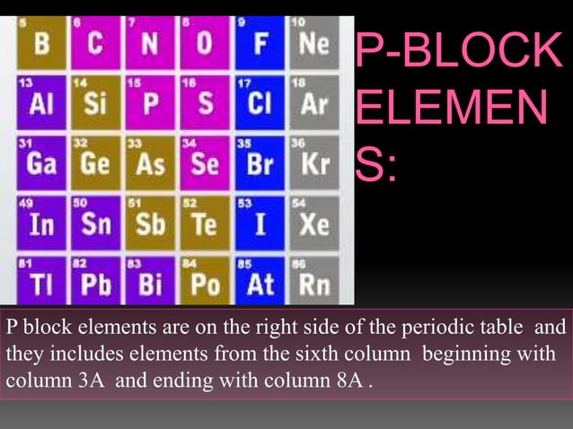 Chemistry p block ,group trend. | PPT